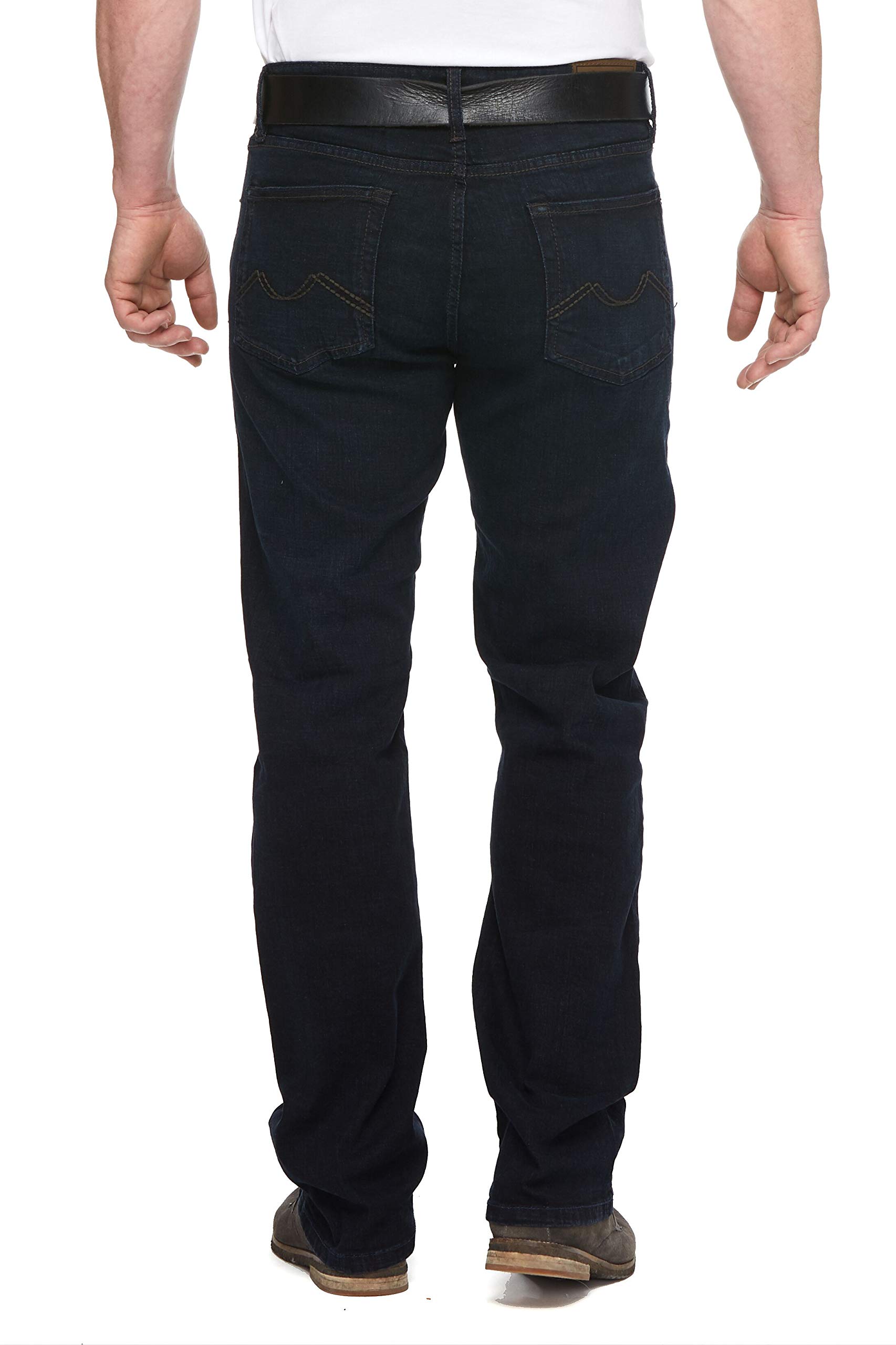 Urban Star Mens Jeans Relaxed Fit – Straight Leg Stretch Jeans for Men 34W x 34L Black