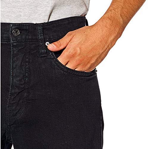 Urban Star Mens Jeans Relaxed Fit – Straight Leg Stretch Jeans for Men 34W x 34L Black