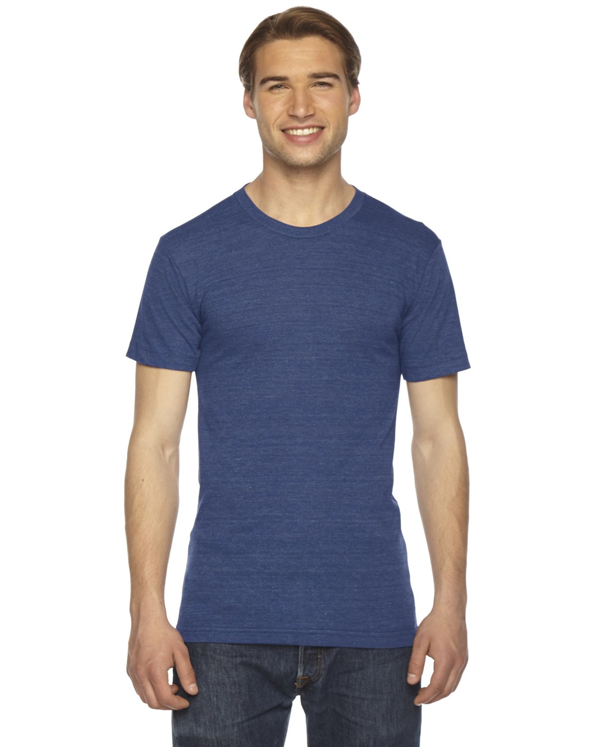 American Apparel Unisex Triblend Short-Sleeve Track T-Shirt XL TRI INDIGO
