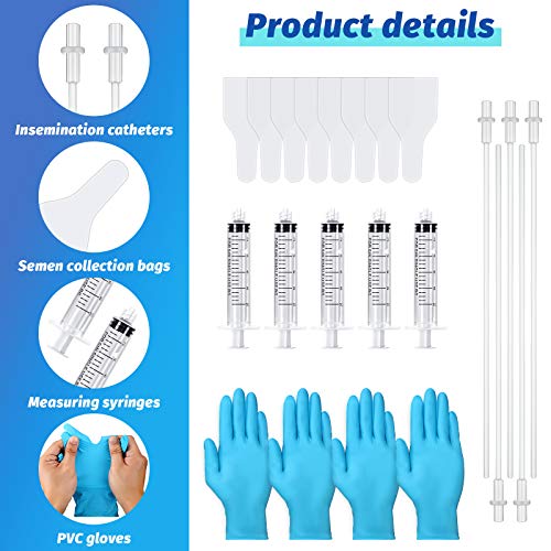 Weewooday 15 Set AI Artificial Insemination Dog Breeding Kit Canine Breeding Kit Dog Semen Collection Bag Disposable Artificial Insemination Pet Supplies (White,27.5 cm)