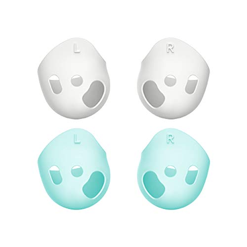 diofit Skin-Friendly Silicone Tips for Galaxy Buds Live. Comfortable Wearing. Stable Fit, 2 Pairs (White)