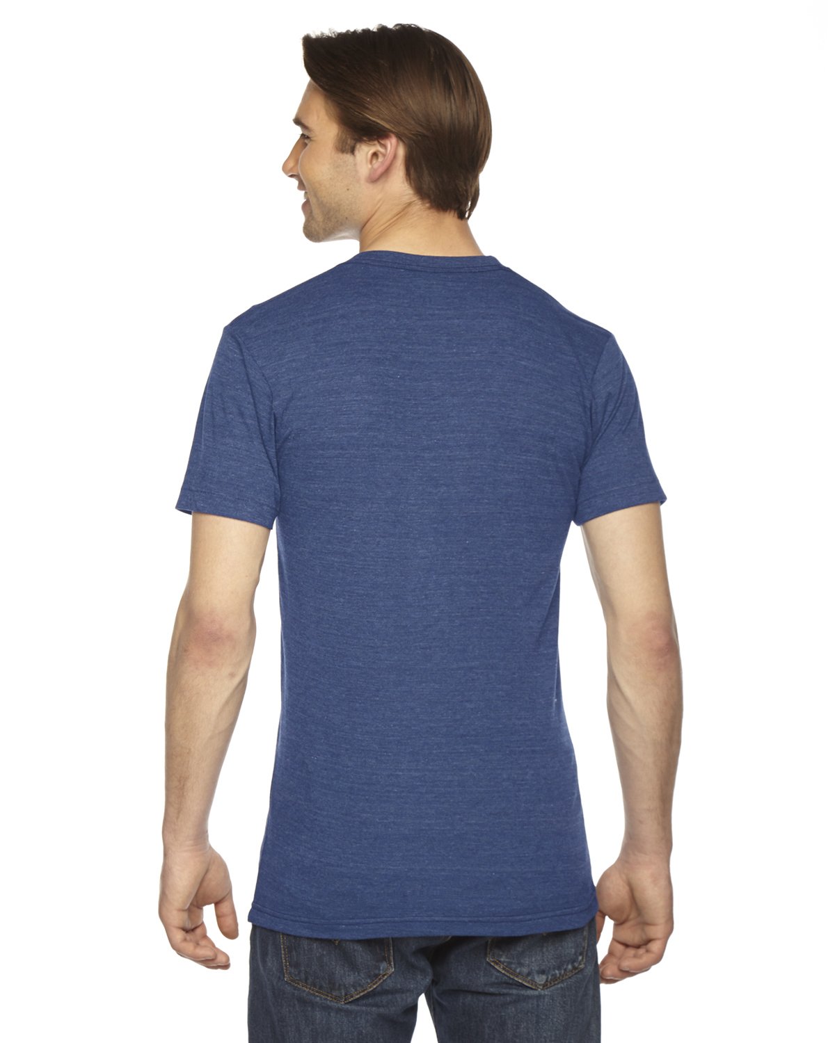 American Apparel Unisex Triblend Short-Sleeve Track T-Shirt XL TRI INDIGO