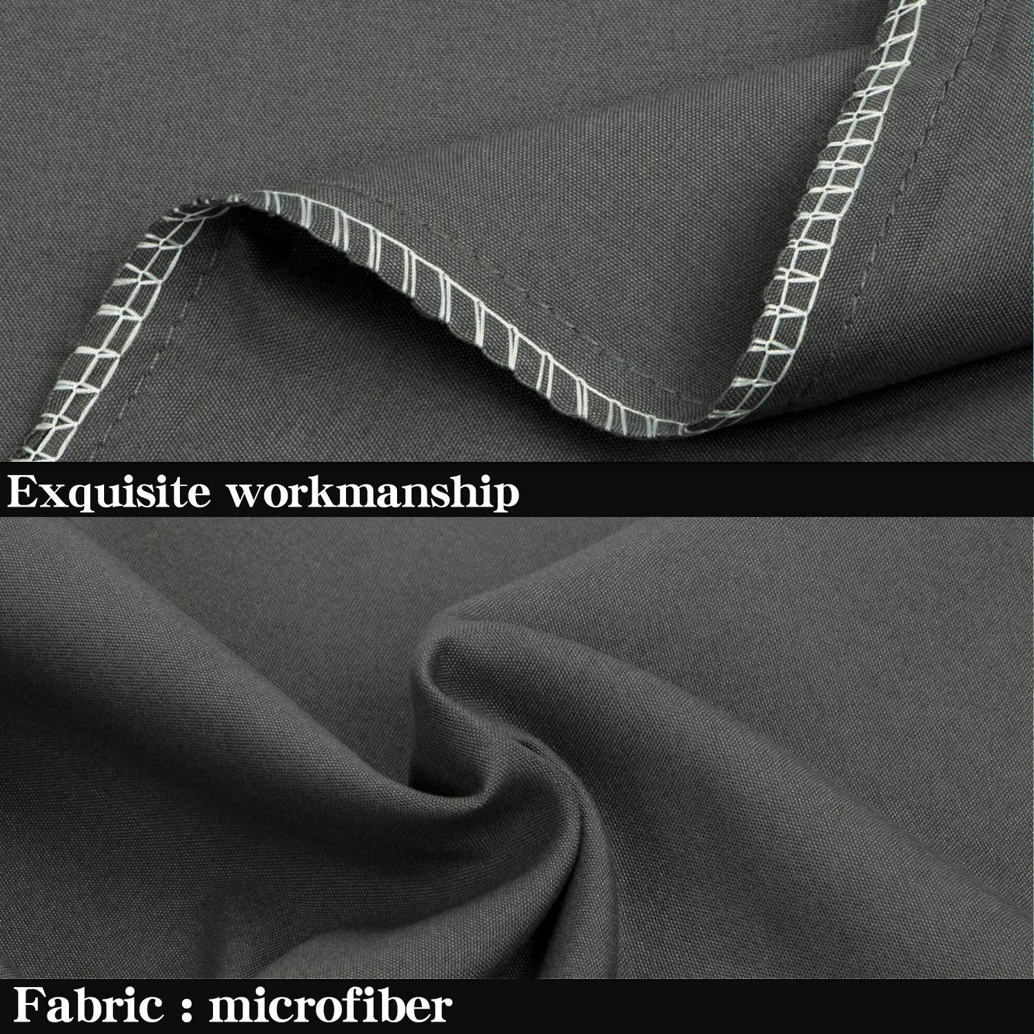 NTBAY Queen Pillowcase Set - 4 Pack Brushed Microfiber 20x30 Pillowcases - Soft, Wrinkle-Free, Fade-Resistant, Stain-Resistant, Dark Grey Pillowcases with Envelope Closure - 20x30 Inches, Dark Grey