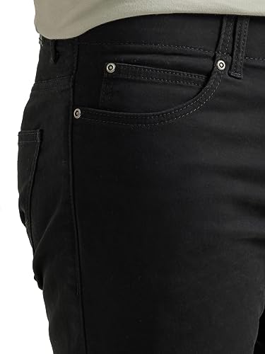 Lee Men's Extreme Motion Slim Straight Jean Black 32W x 34L