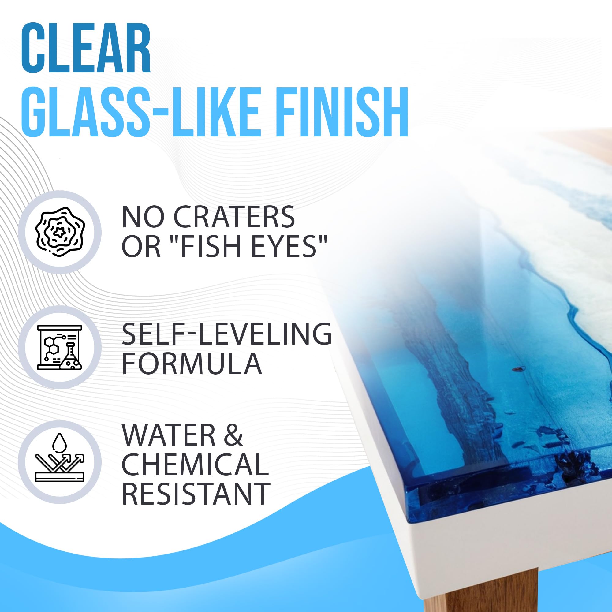 Epoxy Resin 16 oz Kit | 1:1 Crystal Clear Resin and Hardener for Super Gloss Coating | For Bars, Tabletop, Art, Jewelry, Casting Molds | Safe for Use on Wood, Metal, Stone, Plastic, Marine Sealer