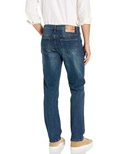 Izod Men's Comfort Stretch Denim Jeans (Regular,Straight, and Relaxed Fit), Indigo Blast, 32Wx30L