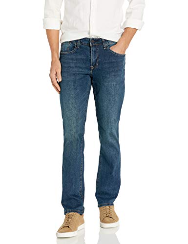 Izod Men's Comfort Stretch Denim Jeans (Regular,Straight, and Relaxed Fit), Indigo Blast, 32Wx30L