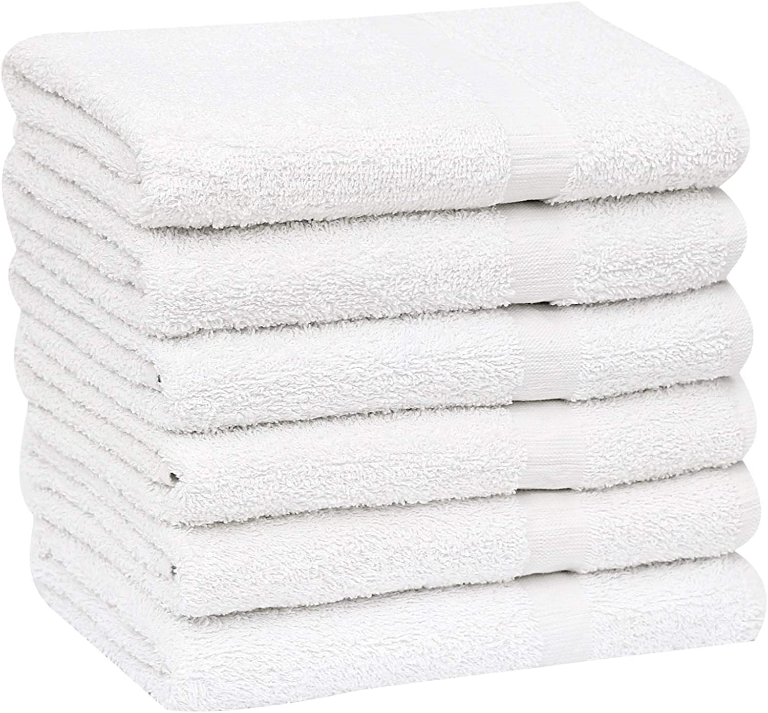 GOLD TEXTILES 60 Pack Economy White Bath Towels Bulk (22x44 Inches) Cotton Blend Multi-Purpose Hotel Towel for Commercial and Home Use – Lightweight, Easy Care & Quick Drying Towels