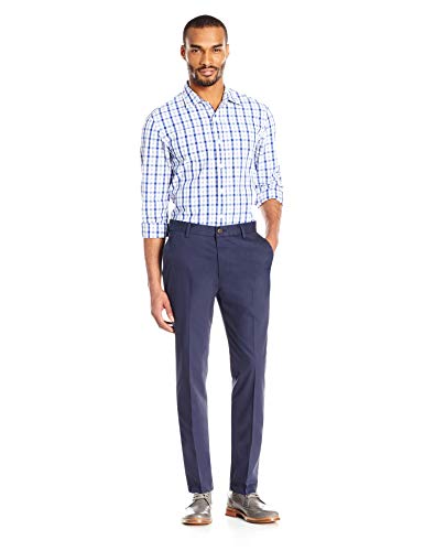 Goodthreads Men's Slim-Fit Wrinkle-Free Comfort Stretch Dress Chino Pant, Navy, 32W x 29L