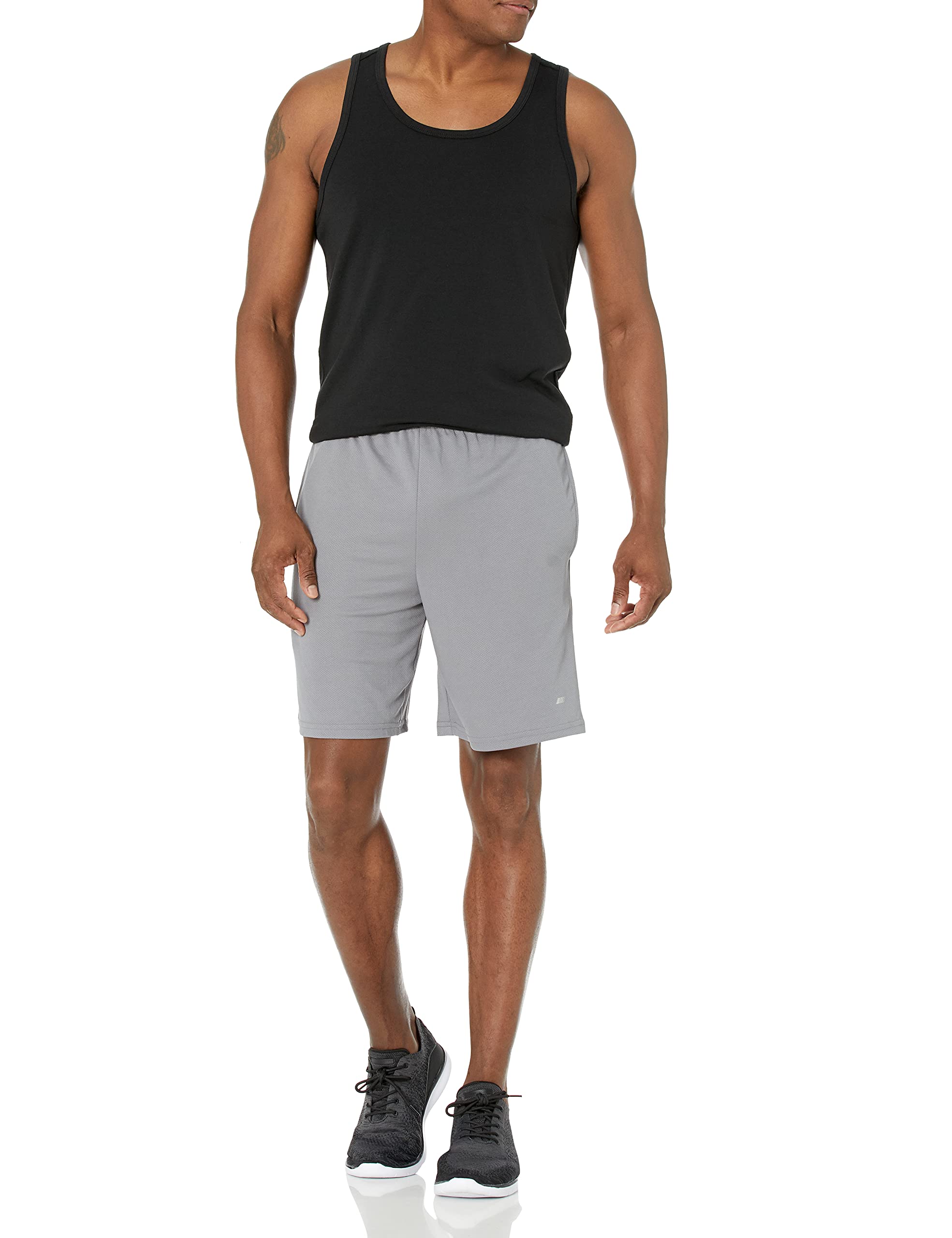 Amazon Essentials Men's Performance Tech Loose-Fit Lightweight Shorts (Available in Big & Tall), Pack of 2, Grey/Navy, XX-Large