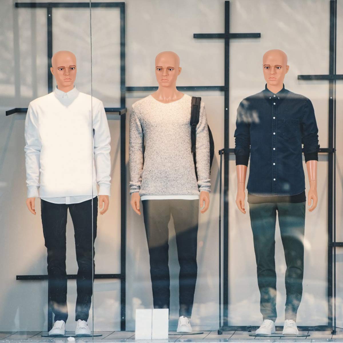 Giantex 6 Ft Male Mannequin, Adjustable Dress Mannequin Full Body w/Separated Fingers, Stable Iron Base, Realistic Mannequin for Cosplay