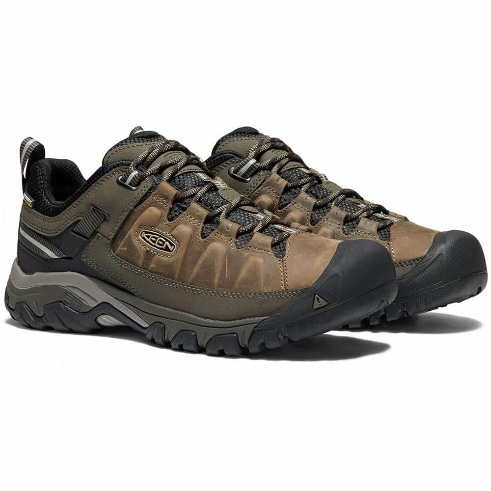 KEEN Men's Targhee 3 Low Height Waterproof Hiking Shoes, Bungee Cord/Black, 8