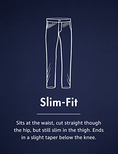 Goodthreads Men's Slim-Fit Wrinkle-Free Comfort Stretch Dress Chino Pant, Navy, 32W x 29L