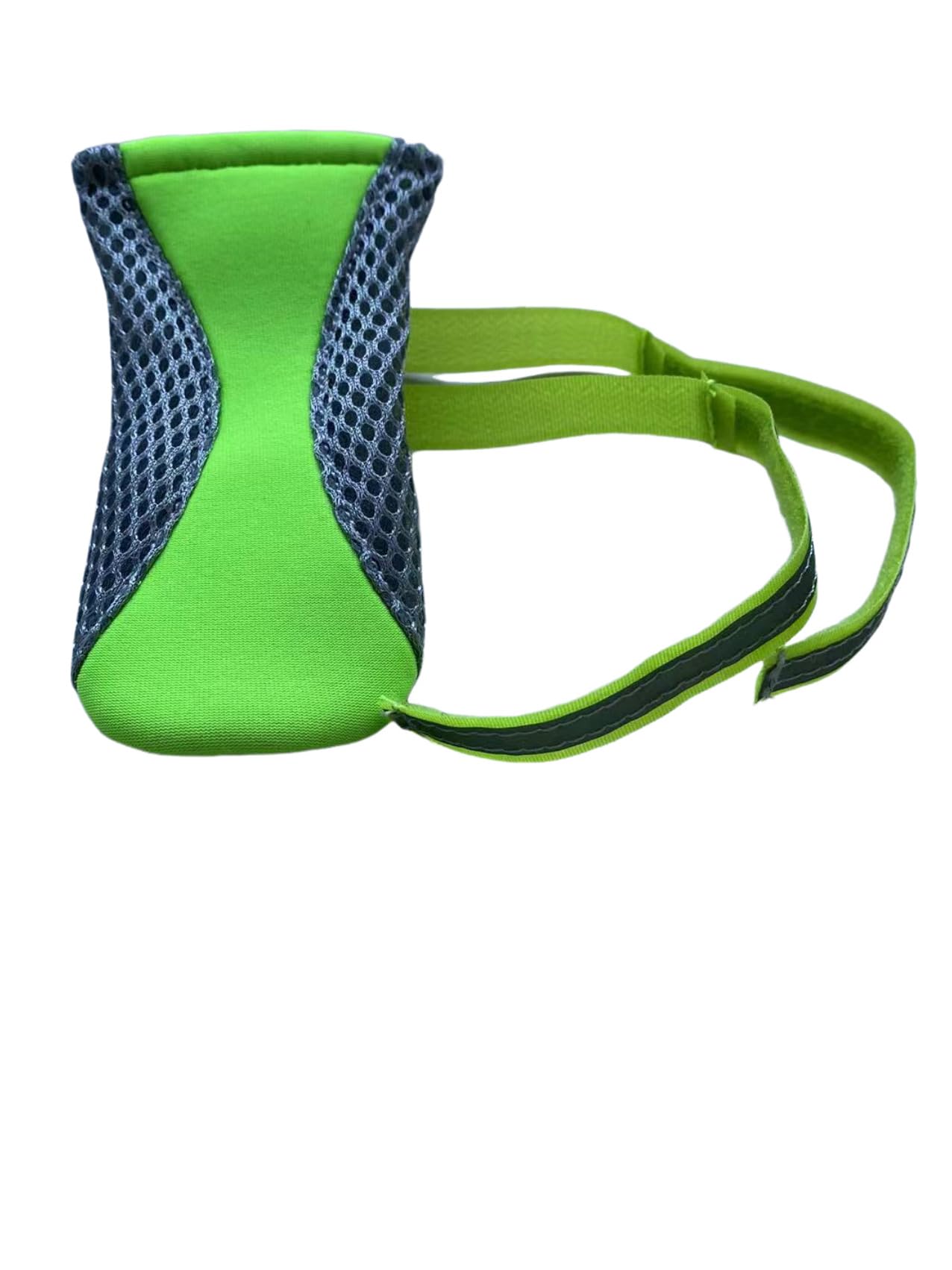 LONSUNEER Puppy Soft Sole Nonslip Mesh Boots, with 2 Reflective Straps, Set of 4, Bright Green Size XXS