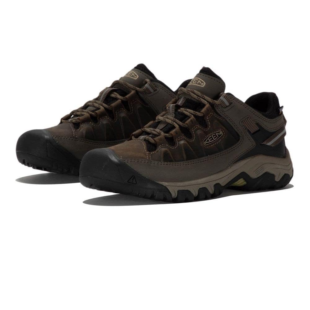 KEEN Men's Targhee 3 Low Height Waterproof Hiking Shoes, Bungee Cord/Black, 8