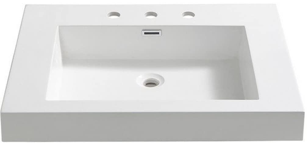 Fresca Potenza 28" White Integrated Sink/Countertop