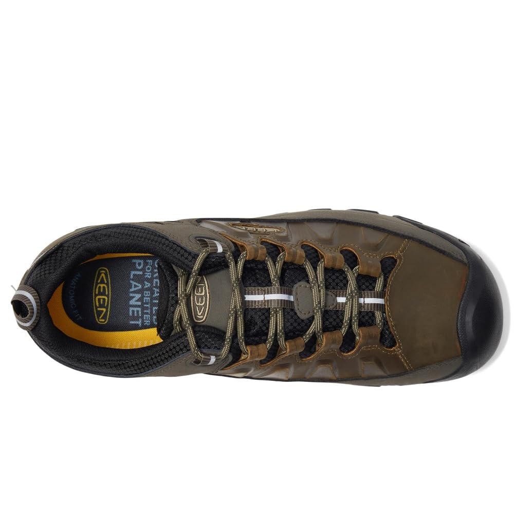 KEEN Men's Targhee 3 Low Height Waterproof Hiking Shoes, Bungee Cord/Black, 8