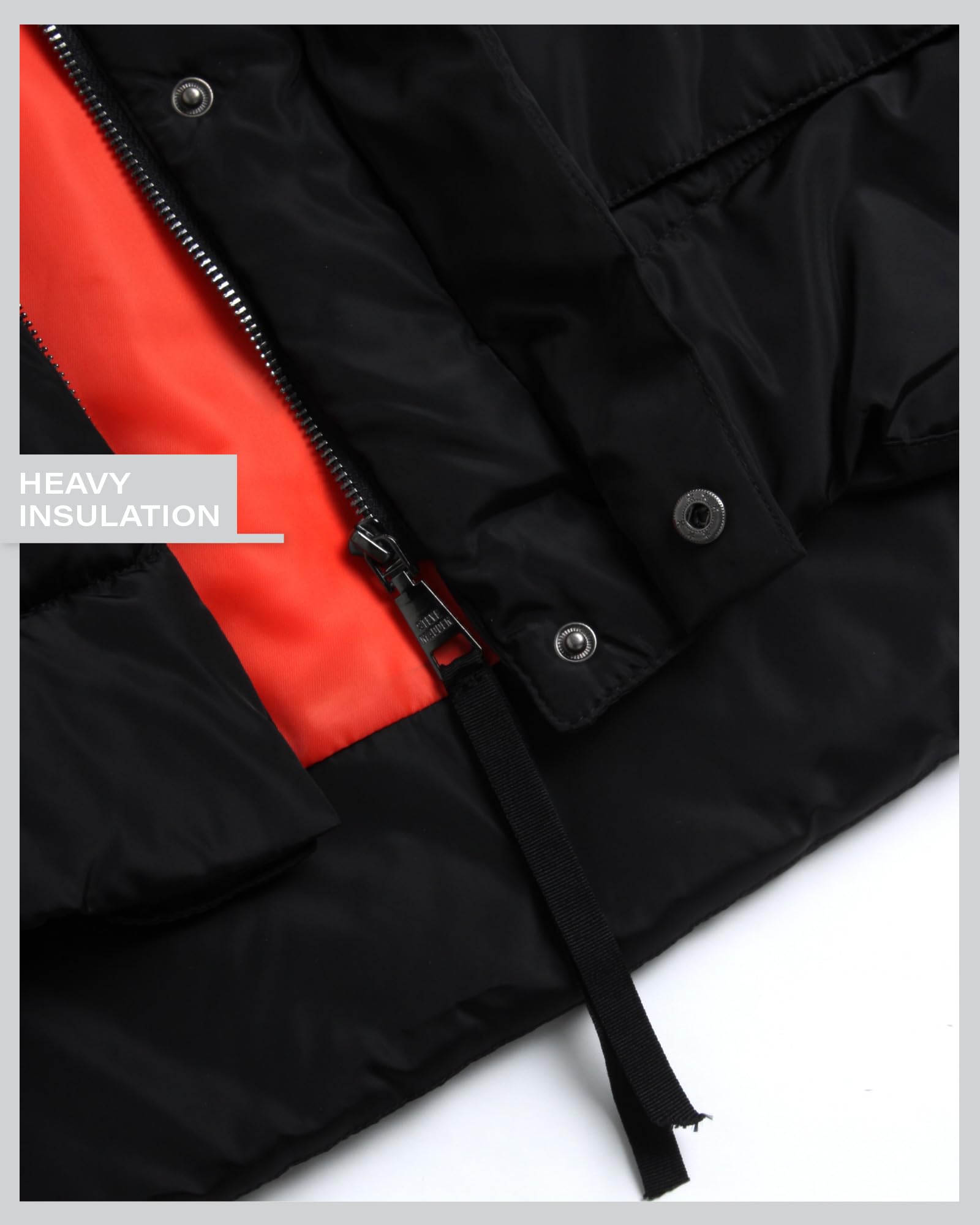 Steve Madden womens Steve Madden Women's Puffer Parka Jacket Down Alternative Coat, Black Two, Large US