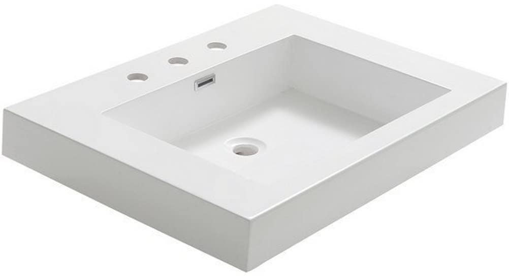 Fresca Potenza 28" White Integrated Sink/Countertop