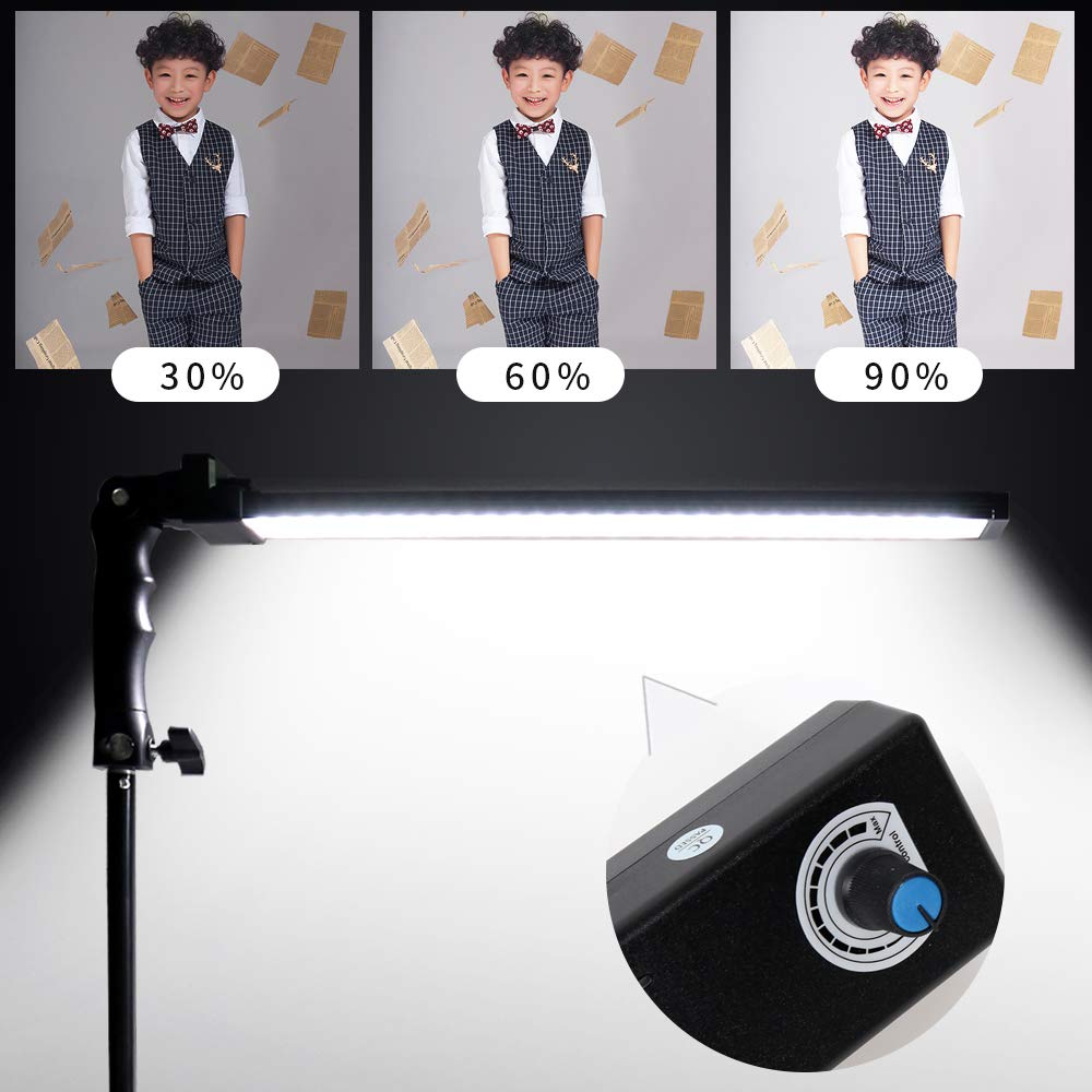 GIJUANRING Photography Lighting LED Studio Light 5600K Dimmable Photo Studio Video Light Kit with Tripod Stand for Portrait Video and Shooting