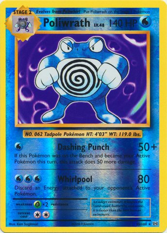 Pokemon - Poliwrath (25/108) - XY Evolutions - Reverse Holo
