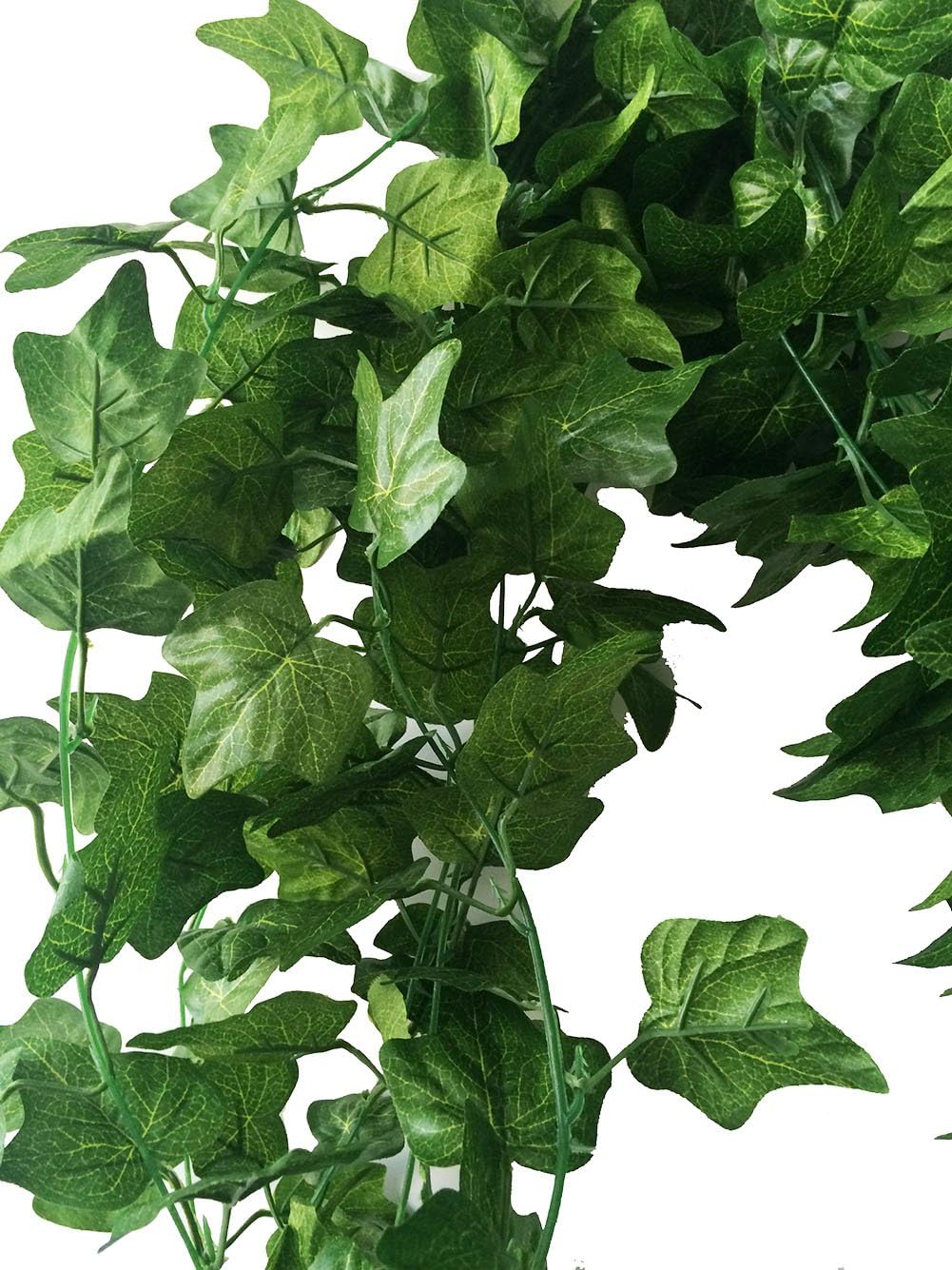 Botius 40 Ft Artificial Ivy Silk Vines Fake Hanging Plants High Simulation Garlands Greenery Chain for Home Wedding Wall Party Decoration, Pack of 5
