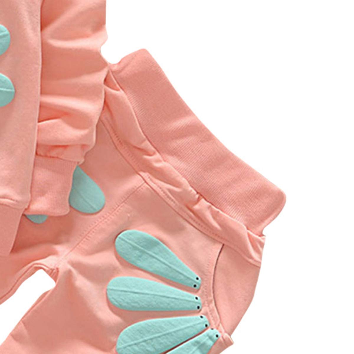 oddler Baby Girls Sunflower Clothes Set Long Sleeve Top and Pants 2pcs Outfits Fall Clothes (Age(3T), Pink)