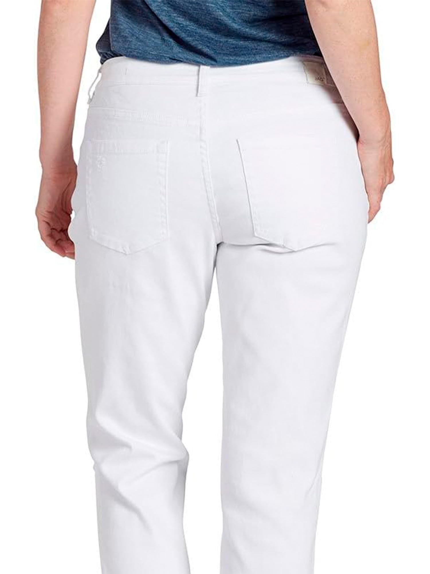 JAG Jeans Women's Patched Alex Boyfriend in White Denim, 12xREG