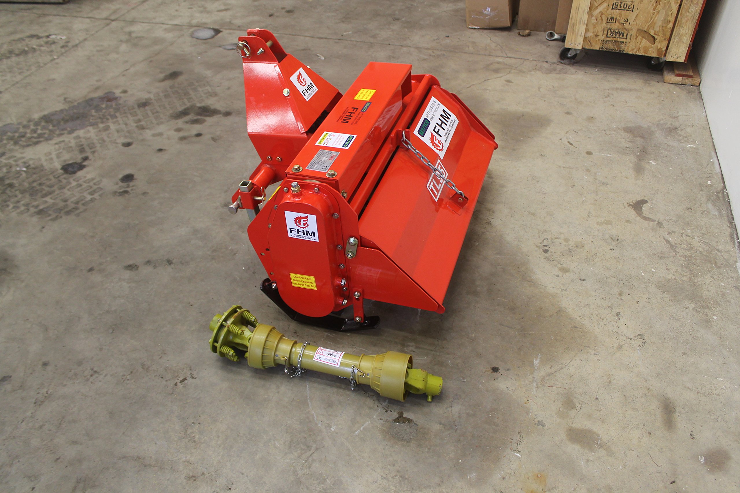 Farmer-Helper 37" Adjustable Offset 3pt Rotary Tiller FH-TL95 Cat.I 3pt 16+hp ~Slip Clutch Driveline Requires a Tractor. Not a standalone Unit.