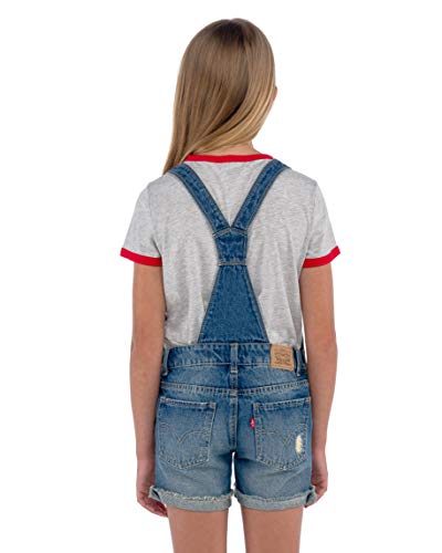 Levi's Girls' Denim Shortall, Vintage Waters, 10
