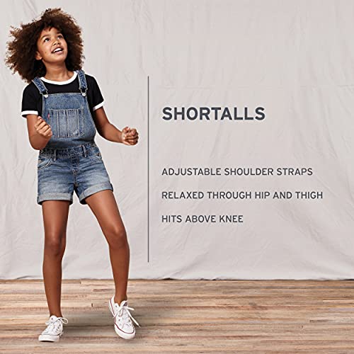 Levi's Girls' Denim Shortall, Vintage Waters, 10