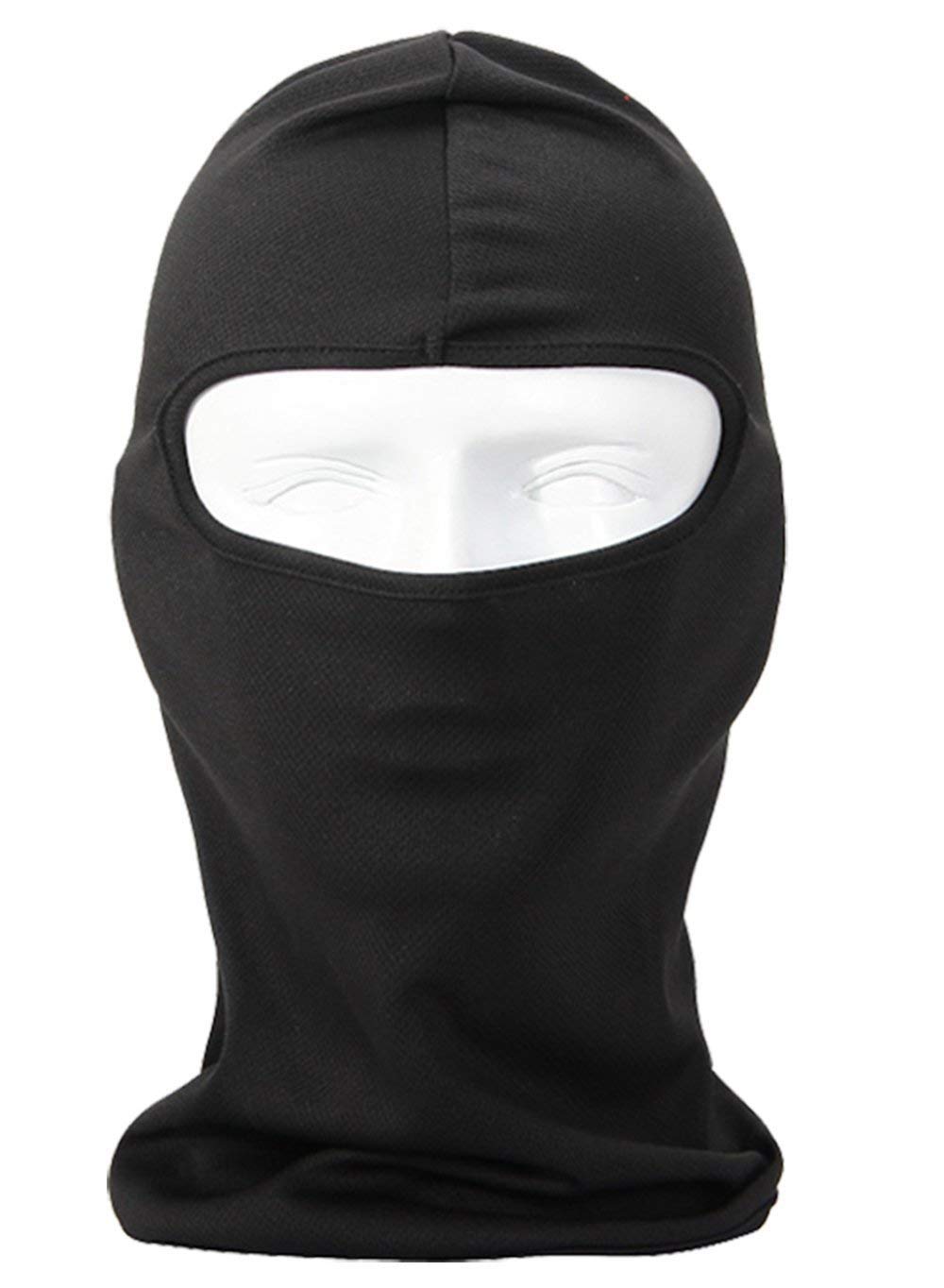BlueSunshine Balaclava Ultra Thin Ski Mask – Motorcycle Cycling Hood Hat Full Face Mask for Sun UV Protection (Black)