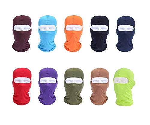 BlueSunshine Balaclava Ultra Thin Ski Mask – Motorcycle Cycling Hood Hat Full Face Mask for Sun UV Protection (Black)