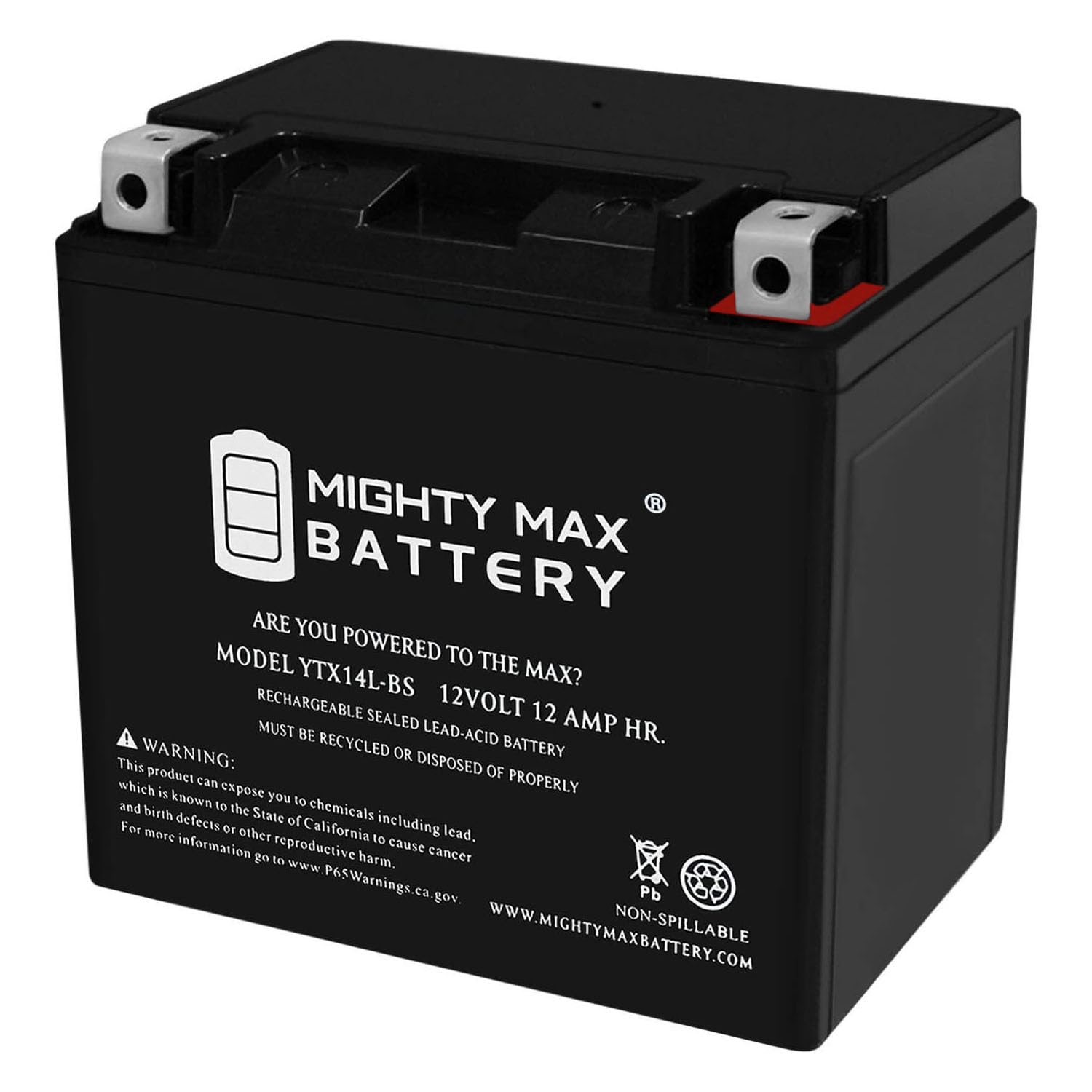 Mighty Max Battery YTX14L-BS Battery for Harley-Davidson 883CC XL, XLH (Sportster) 2005