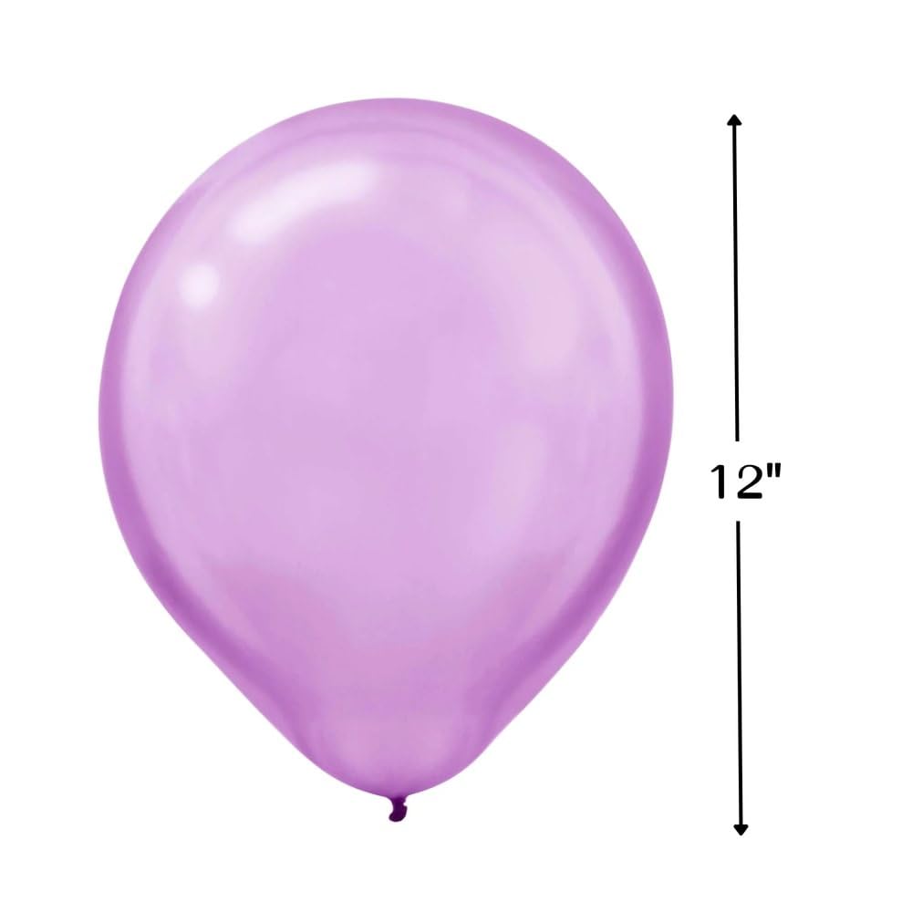 Lavender Pearl Latex Balloons - 12" (Pack Of 15) - Ideal For Elegant Celebrations & Events, Weddings, Birthdays & Anniversaries