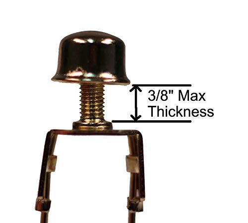 Creative Hobbies® Lamp Shade Light Bulb Clip Adapter Clip on with Shade Attaching Finial Top - Gold