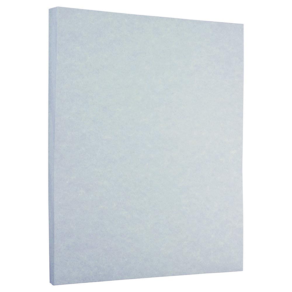 JAM PAPER Parchment 24lb Paper - 90 gsm - 8.5 x 11 - Blue Recycled - 50 Sheets/Pack