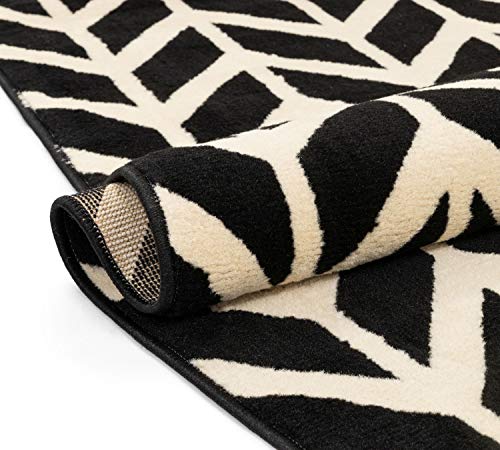 Well Woven Chevron Black 2' x 7'2" Runner Rug Carpet