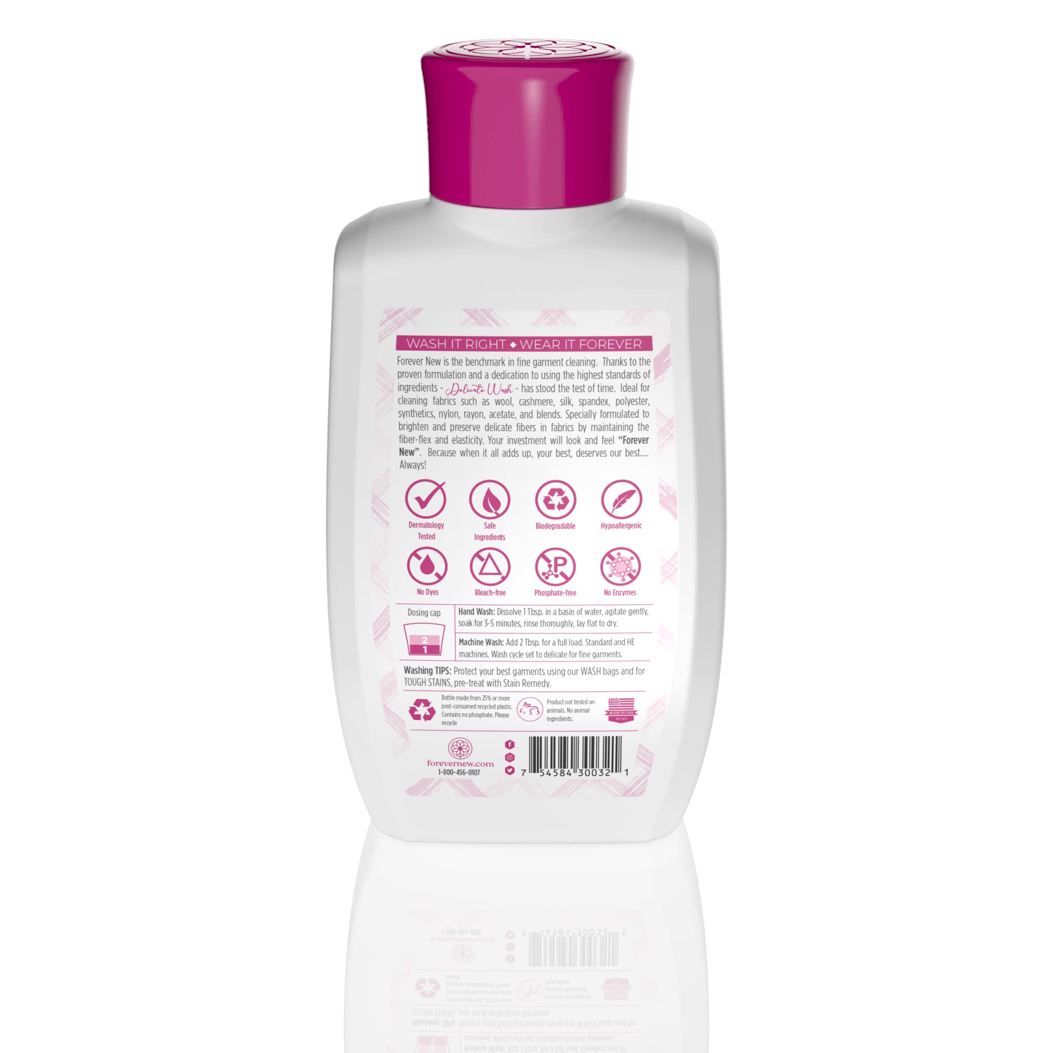 FOREVER NEW Liquid Laundry Detergent – Nontoxic Hypoallergenic Laundry Soap, Safe for Colors & Sensitive Skin - Essential Laundry Supplies, Delicate Fabric Care Wash (Original Scent, 32 fl. oz)