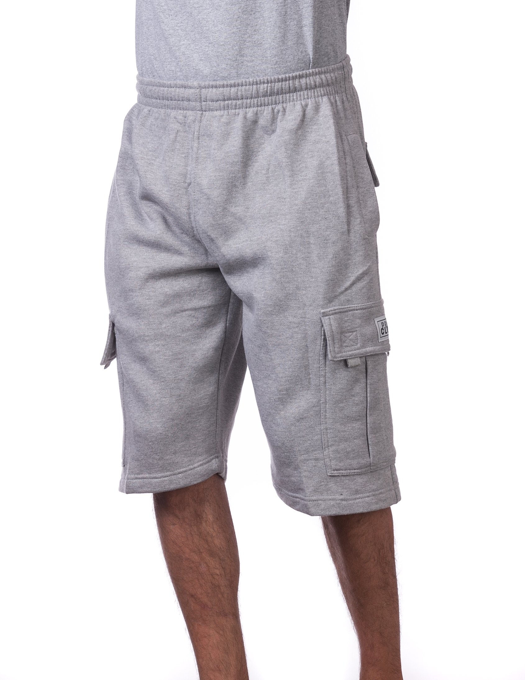 Pro Club Men's Fleece Cargo Short, Heather Gray, 3X-Large