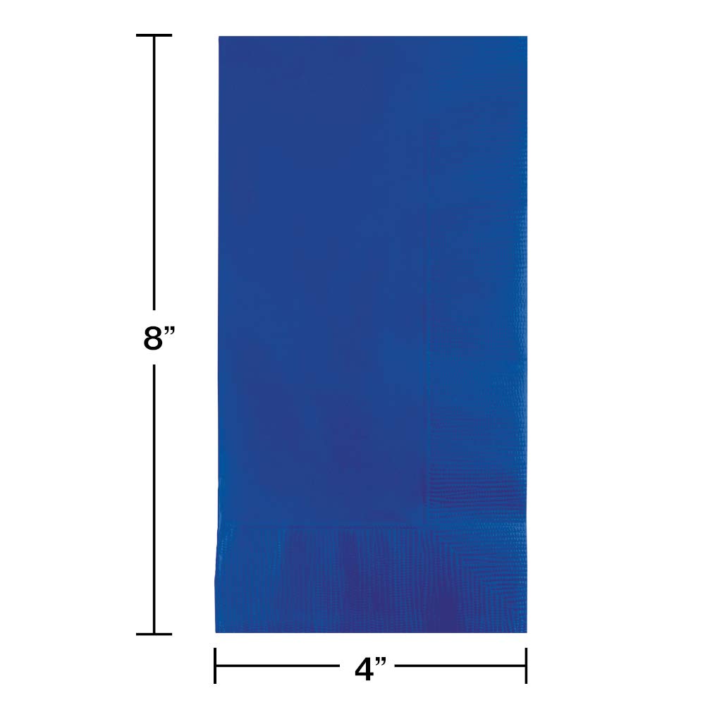 Creative Converting 2-ply Cobalt Paper Dinner Napkin, 8.75" x 8.75", Blue