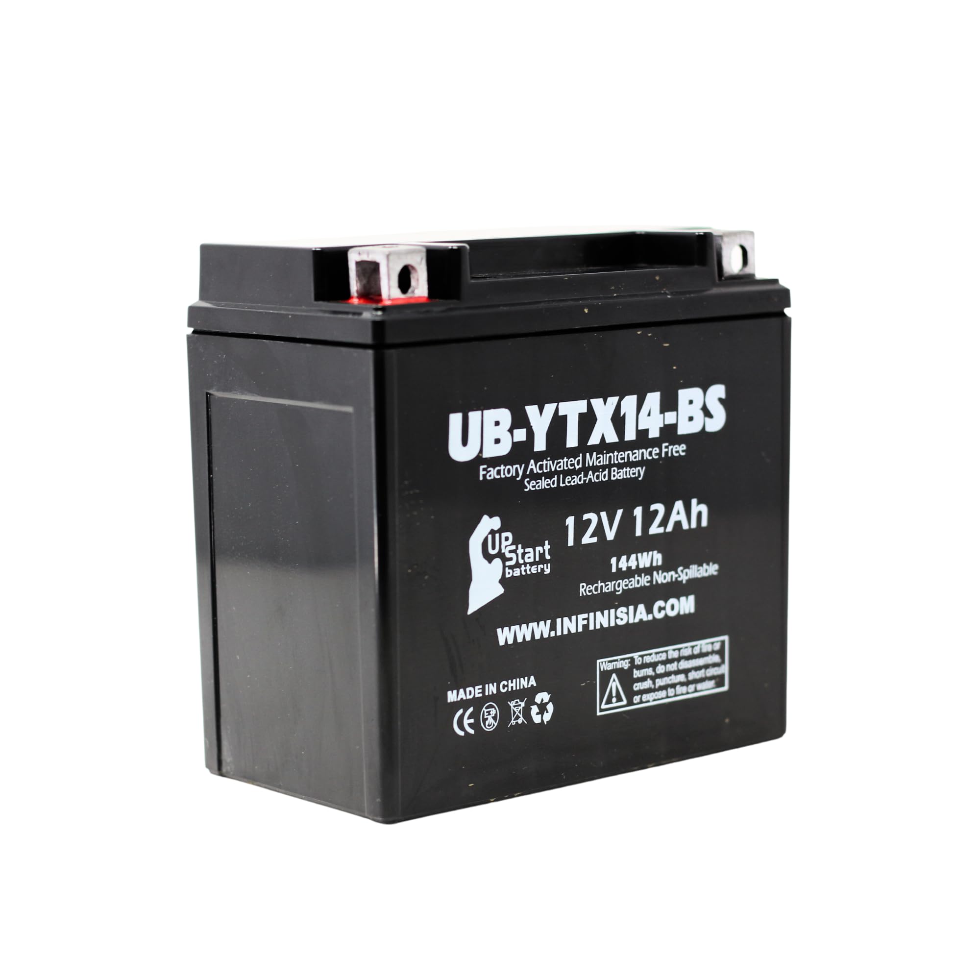 Replacement for 2000 Honda TRX450 FourTrax Foreman S, ES 450 CC Factory Activated, Maintenance Free, ATV Battery - 12V, 12AH, UB-YTX14-BS