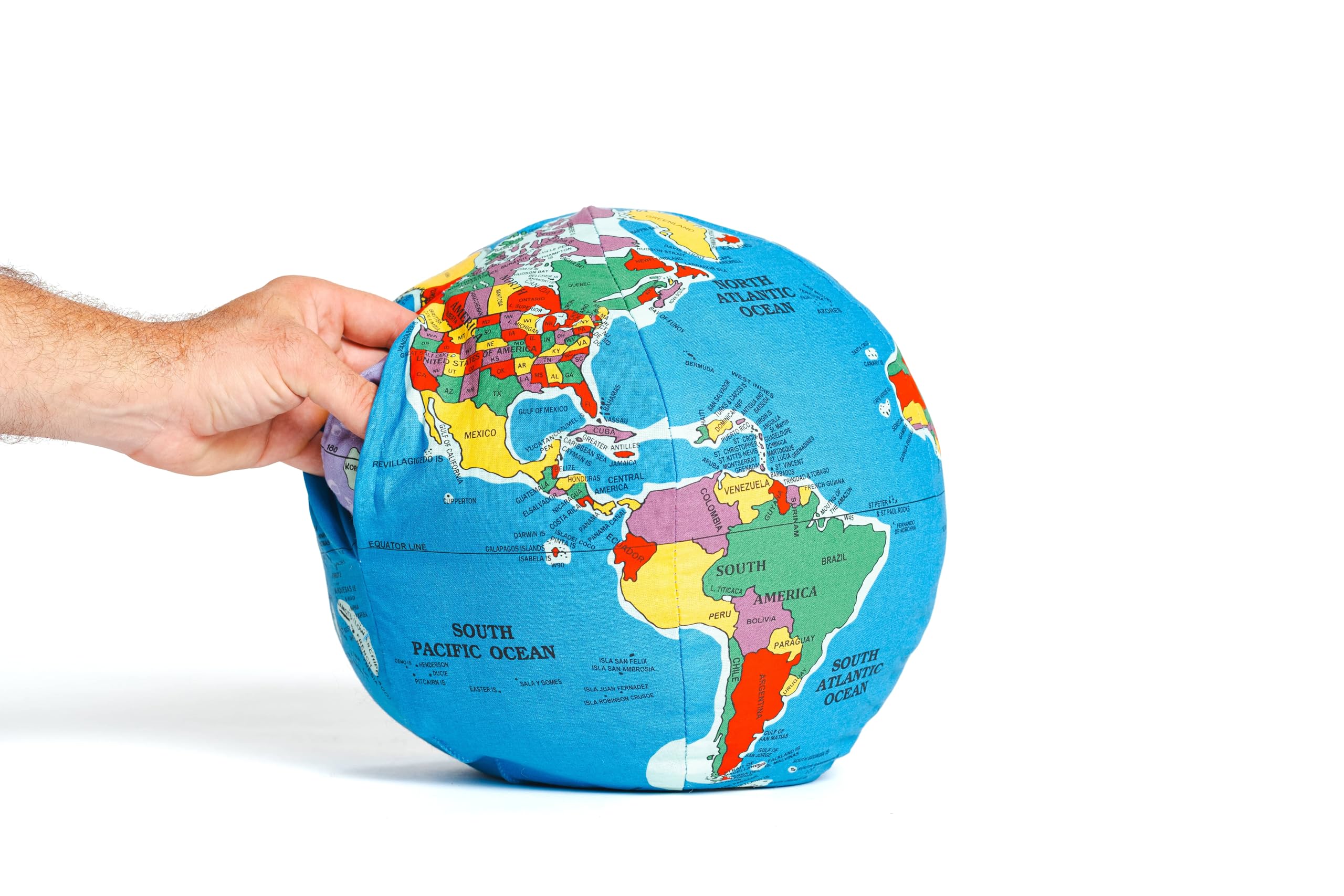 Hugg-A-Planet Pocket Earth with Moon Soft Plush Globe for Learning | for Kids, Teens, Adults, Teachers, and Parents | Educational Toy | Labels of The Earth and Moon |