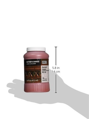AMACO Potters Choice Lead-Free Non-Toxic Glaze, 1 pt, Ancient Jasper PC-53 - 1371059
