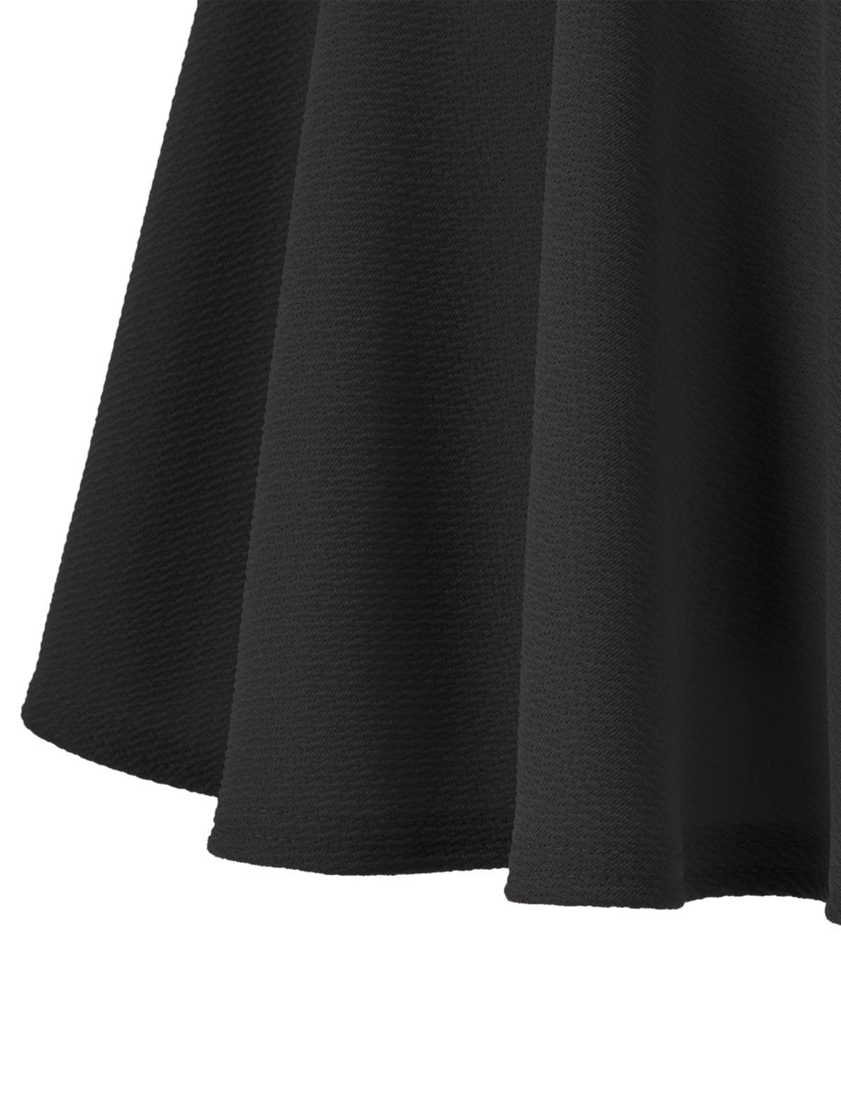 Urban CoCo Women's Basic Versatile Stretchy Flared Casual Mini Skater Skirt (X-Large, Black)
