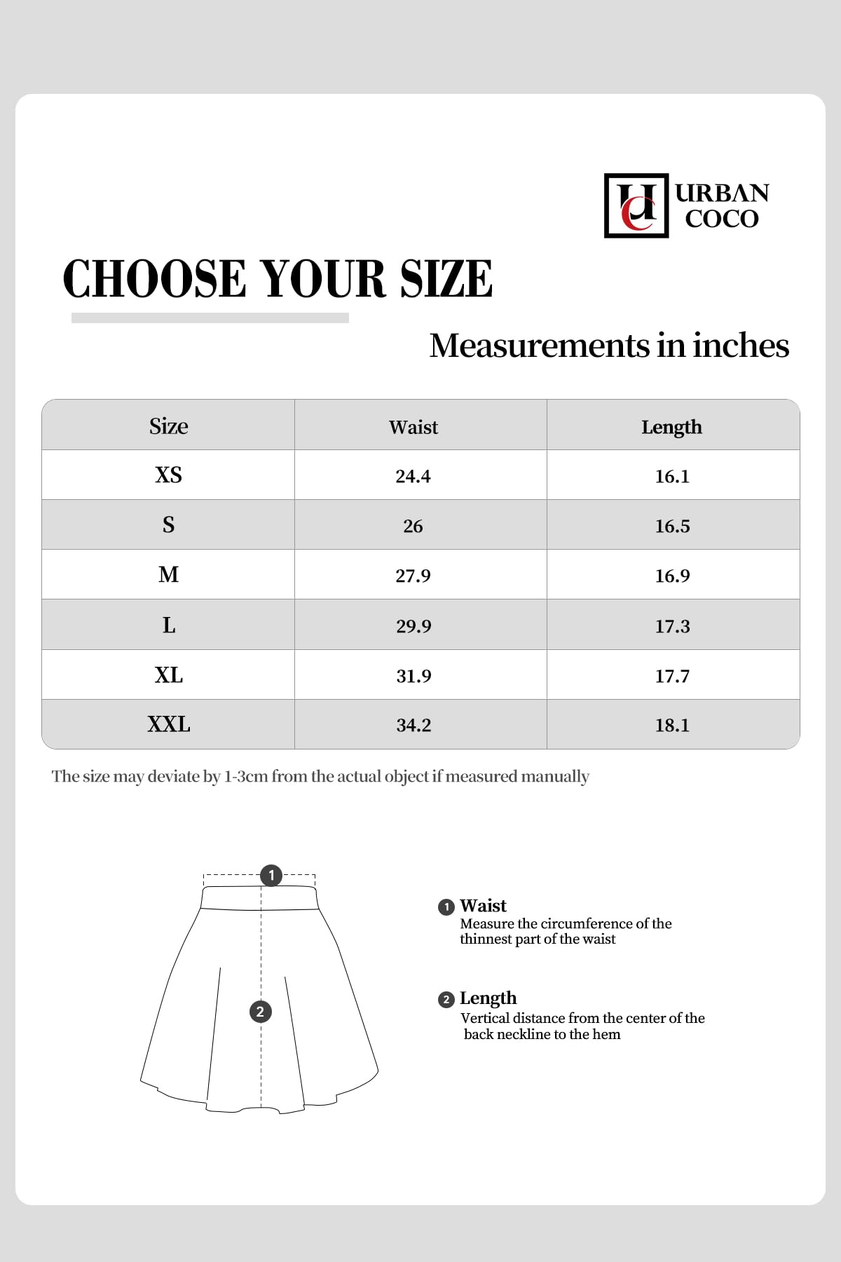 Urban CoCo Women's Basic Versatile Stretchy Flared Casual Mini Skater Skirt (X-Large, Black)