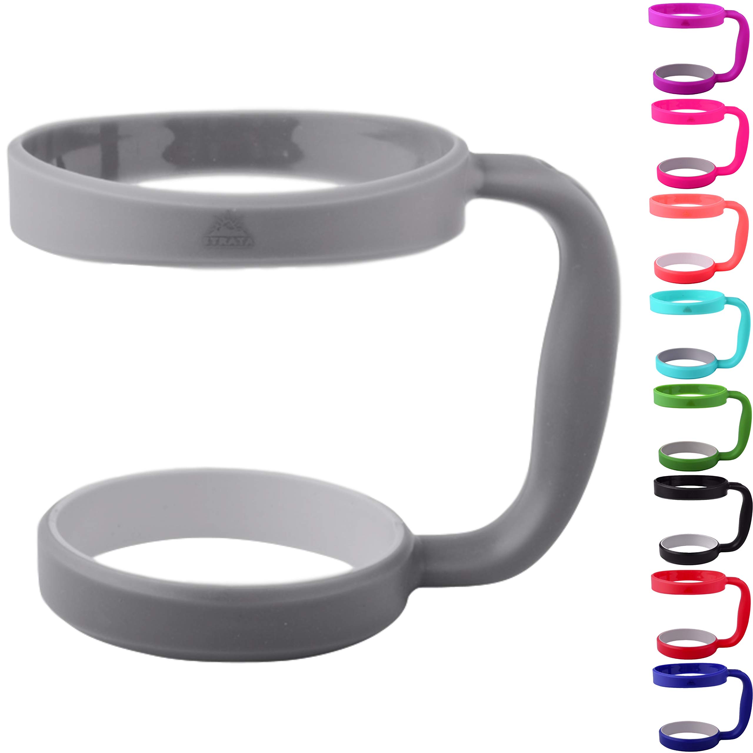 STRATA CUPS 30 oz Tumbler Handle - Available For 30 oz YETI Tumbler, OZARK TRAIL Tumbler, Rambler Tumbler- BPA free (Gray)