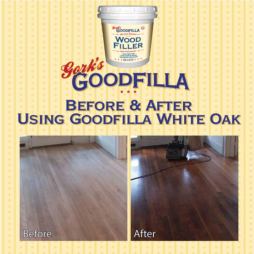 Water-Based Wood & Grain Filler - White - 8 oz By Goodfilla | Replace Every Filler & Putty | Repairs, Finishes & Patches | Paintable, Stainable, Sandable & Quick Drying