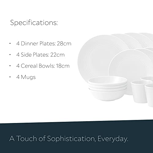 Royal Doulton Exclusively for Gordon Ramsay Maze White 16-Piece Dinnerware Set
