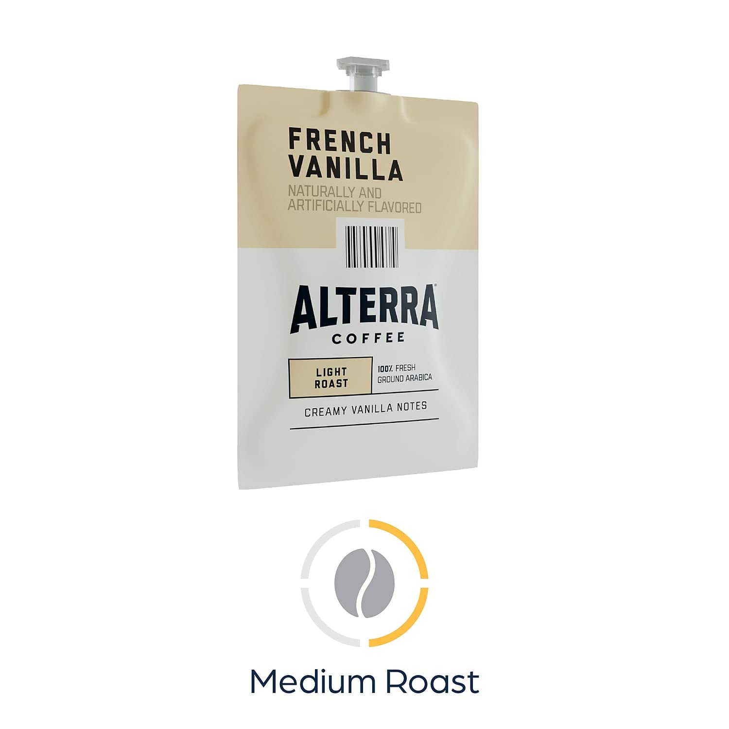 Alterra A183 Alterra Coffee Freshpacks, French Vanilla, 100/CT, Black